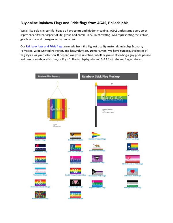 Different types of Rainbow Flags and Pride flags to choose Buy online ...